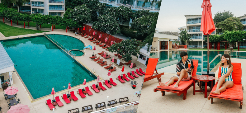 Chom View Hotel & Residences ที่พักหัวหินติดทะเล บรรยากาศดี ฟรีอาหารเช้า - Makalius.co.th