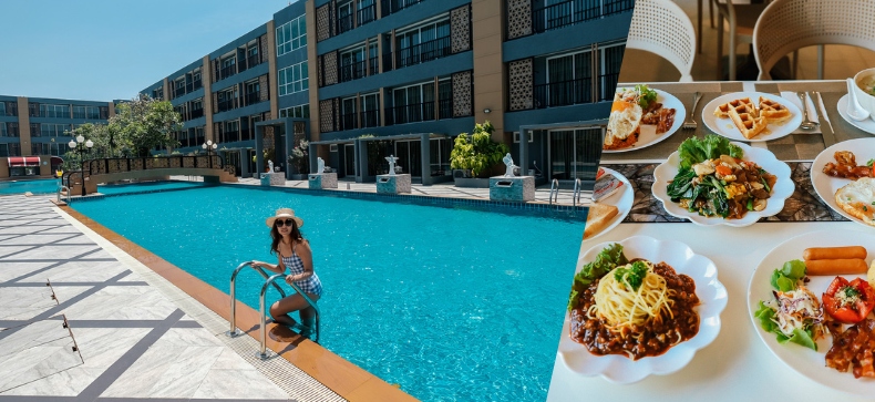 [1 แถม 1] Golden Sea Huahin ที่พักหัวหินสระน้ำกว้างอลังการ โลเคชั่นดี ...